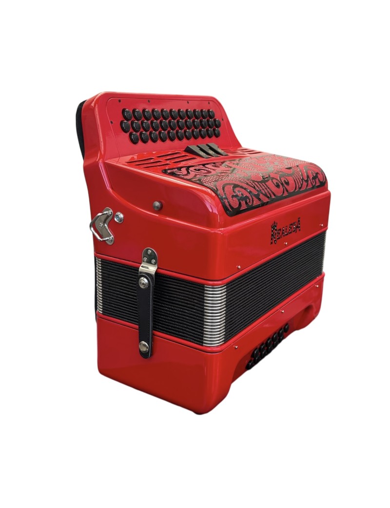 Acordeón Realeza 3R Rojo con Negro